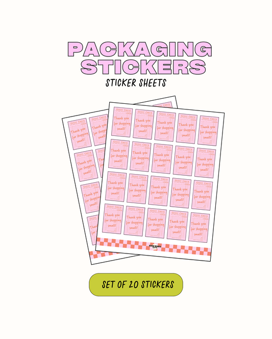 Packaging Sticker Sheets – Sevenheartsprints